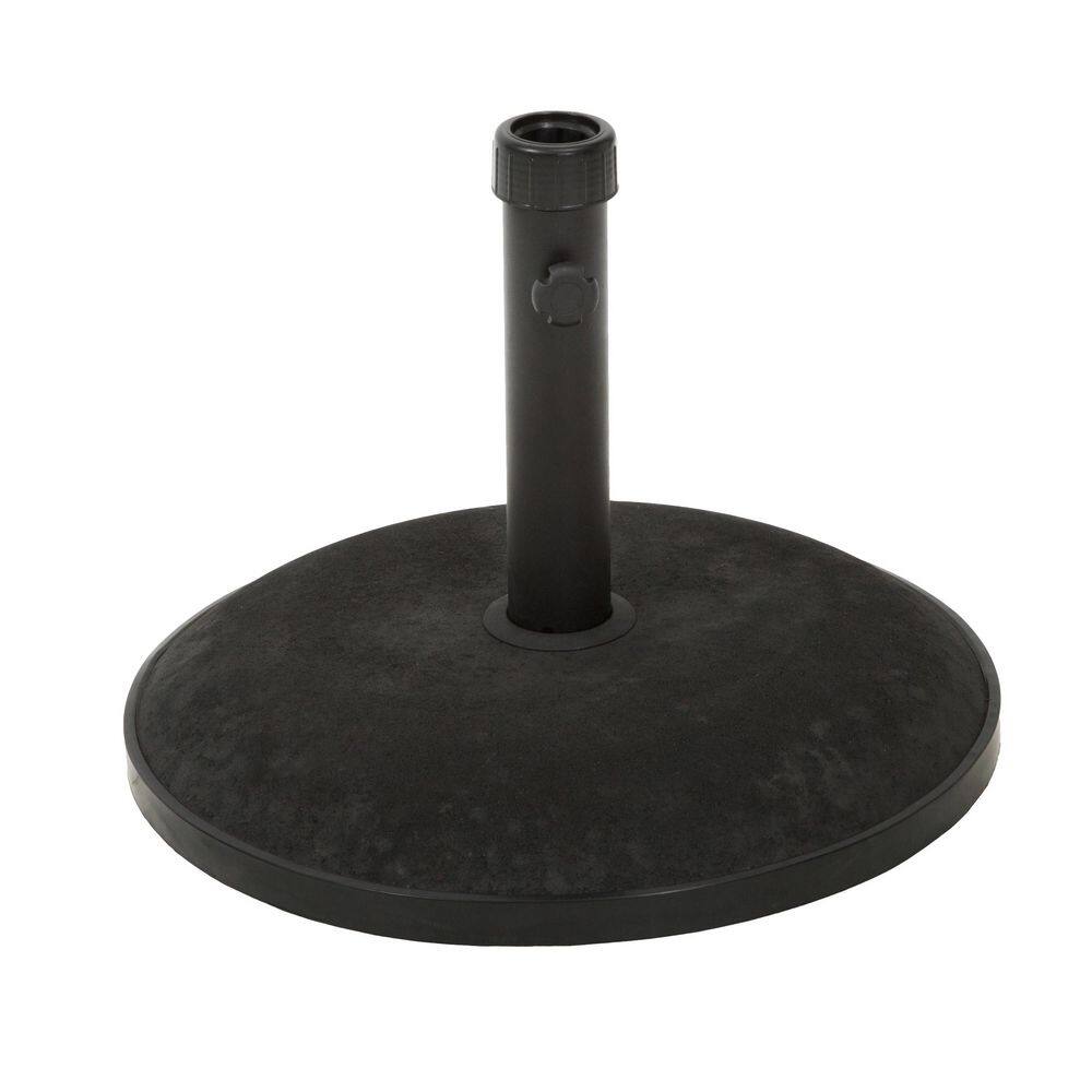 55 lbs. Harrison Concrete Outdoor Patio Umbrella Base in Black ...