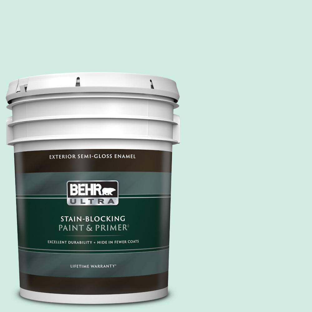 BEHR ULTRA 5 gal. Home Decorators Collection #HDC-MD-19 Soft Mint Semi ...