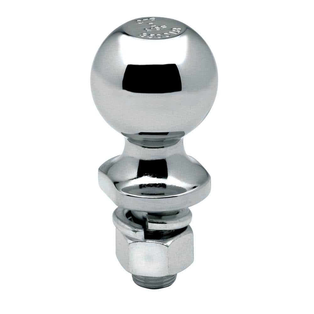 Reese Packaged Class II Hitch Ball, Chrome - 2 in. Ball x 3/4 in. x 2-3 ...