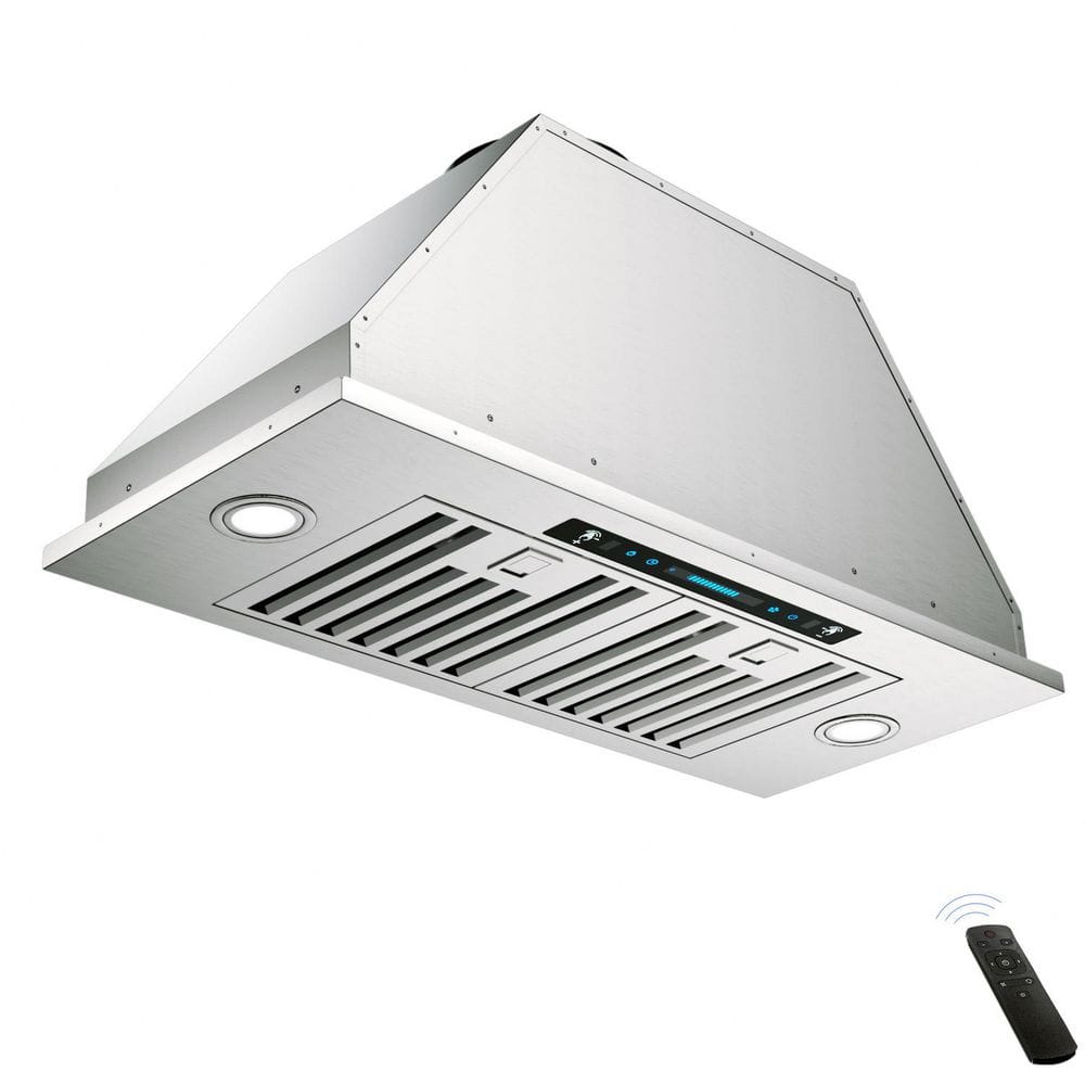 Throes 30 in. 900 CFM Convertible Ducted to Ductless Insert Range Hood ...