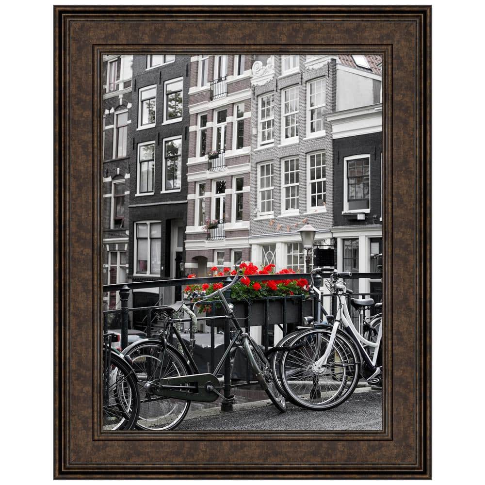 Amanti Art Opening Size 18 in. x 24 in. Ridge Bronze Picture Frame ...