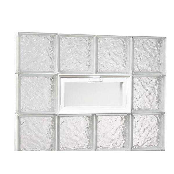 TAFCO WINDOWS 31 in. x 23.25 in. x 3.125 in. Ice Pattern Glass Block ... TAFCO WINDOWS 31 in. x 23.25 in. x 3.125 in. Ice Pattern Glass Block ...