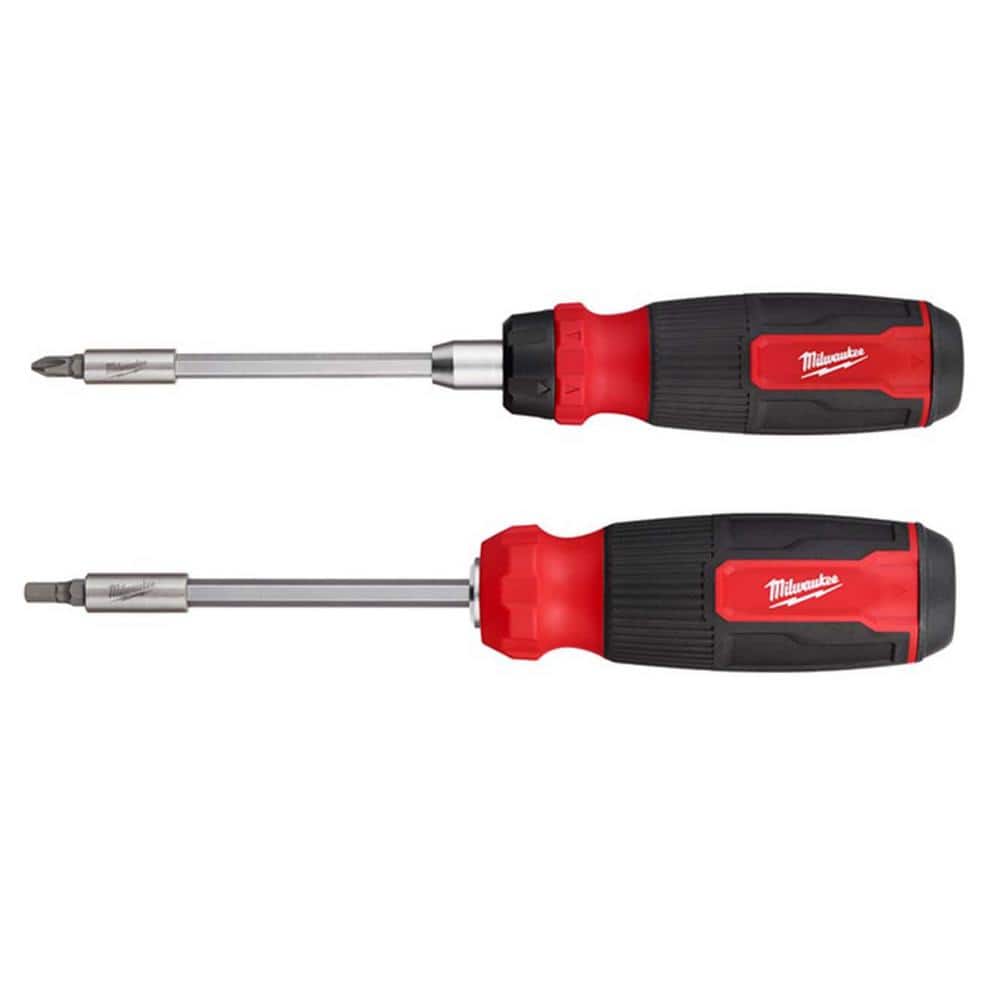 Milwaukee 14-in-1 Ratcheting Multi-Bit Screwdriver with 14-in-1 Hex ...