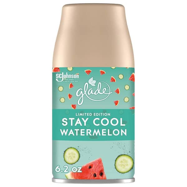 Glade 6.2 oz. Stay Cool Watermelon Automatic Air Freshener Refill Spray ...
