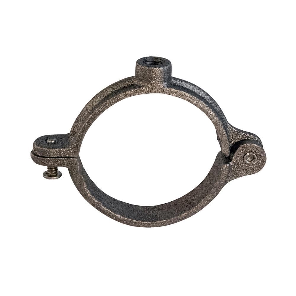 PLUMBFLEX 1 in. Hinged Split Ring Pipe Hanger in Uncoated Malleable ...