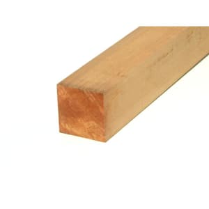 4 in. x 4 in. x 10 ft. Western Red Cedar Timber RCT204410 - The Home Depot