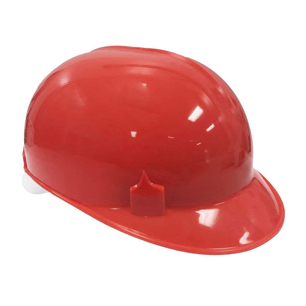 BISON LIFE Red Pin HDPE Cap Style Bump Cap with 4-Point Lock Suspension ...