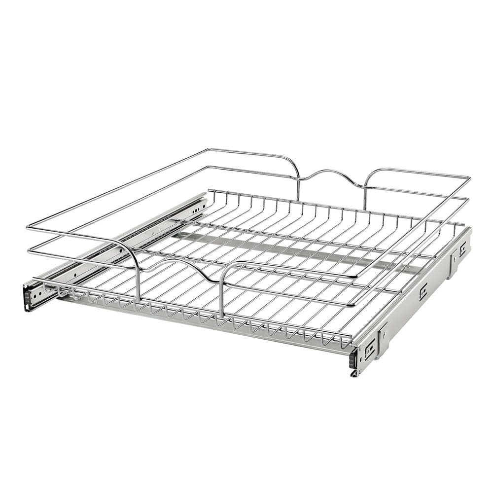 Rev-A-Shelf Silver Kitchen Cabinet Pull Out Shelf Organizer, 21 in. x ...