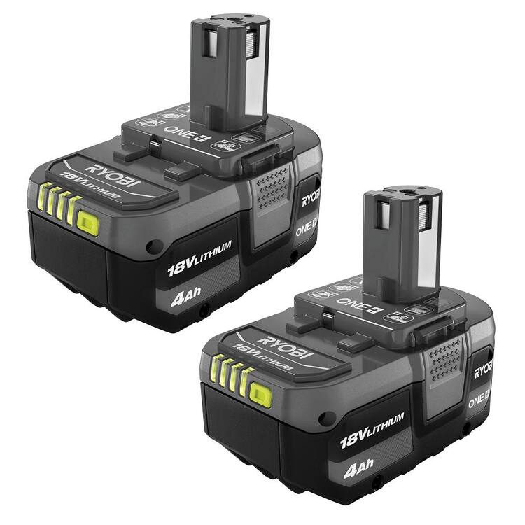 RYOBI ONE+ 18V Lithium-Ion 4.0 Ah Battery (2-Pack) – Home Depot ...