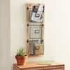 Litton Lane Black Wall Mounted Magazine Rack Holder with Suspended ...