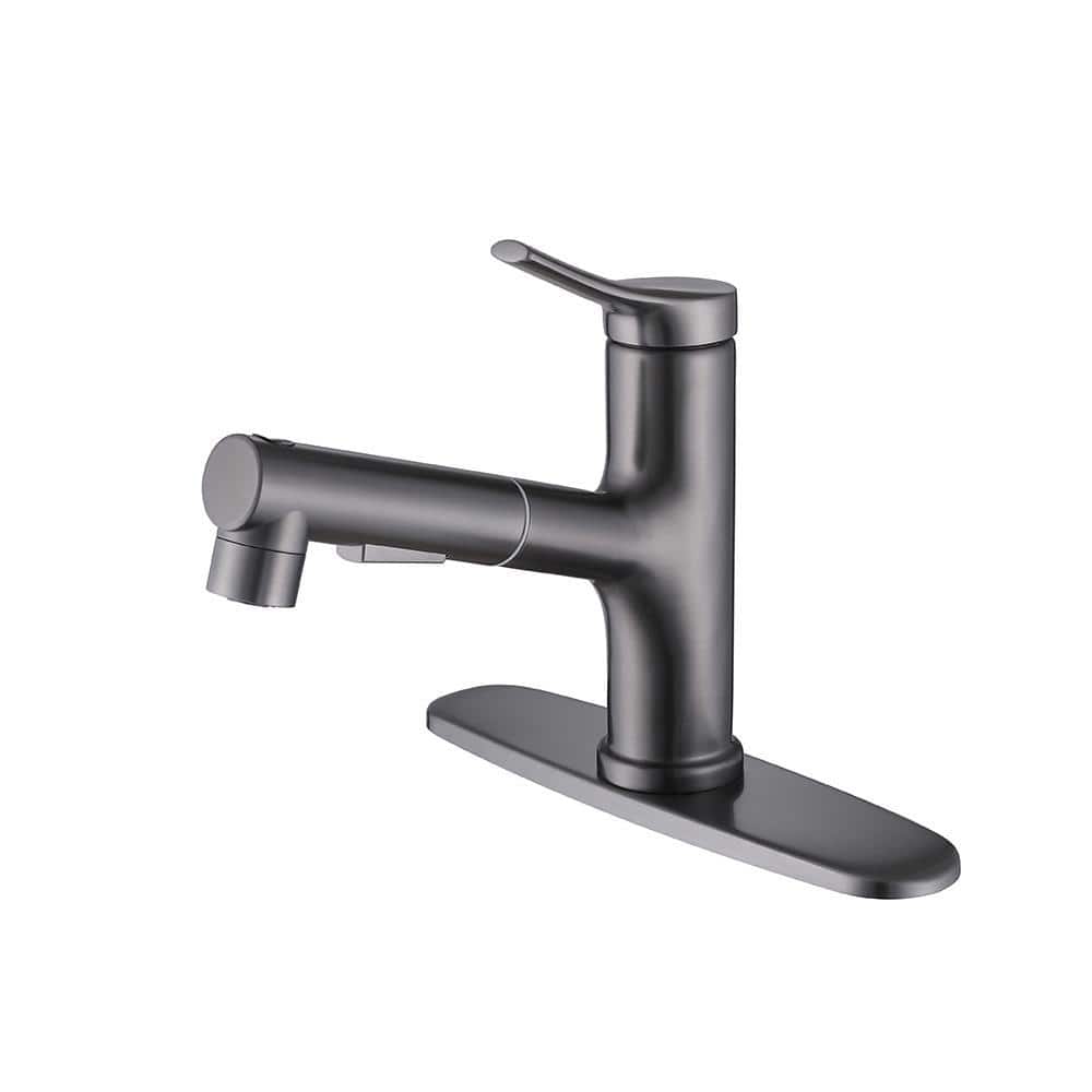 YONKI SUNSHIN INC Single Handle Gun Gray 7.76 in. H Pull Out Sprayer ...