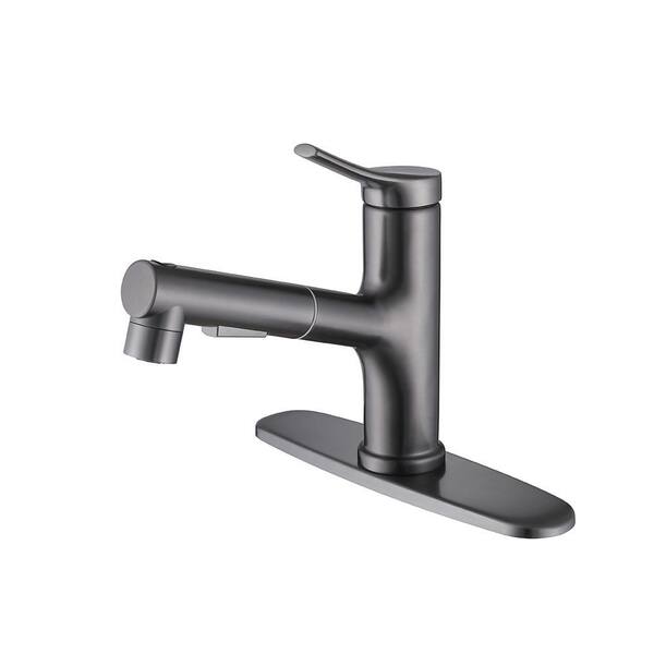 YONKI SUNSHIN INC Single Handle Gun Gray 7.76 in. H Pull Out Sprayer ...