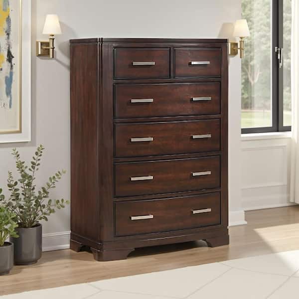Benjara Brown 6-Drawers 18 in. Wide Chest of Drawers BM336305 - The ...