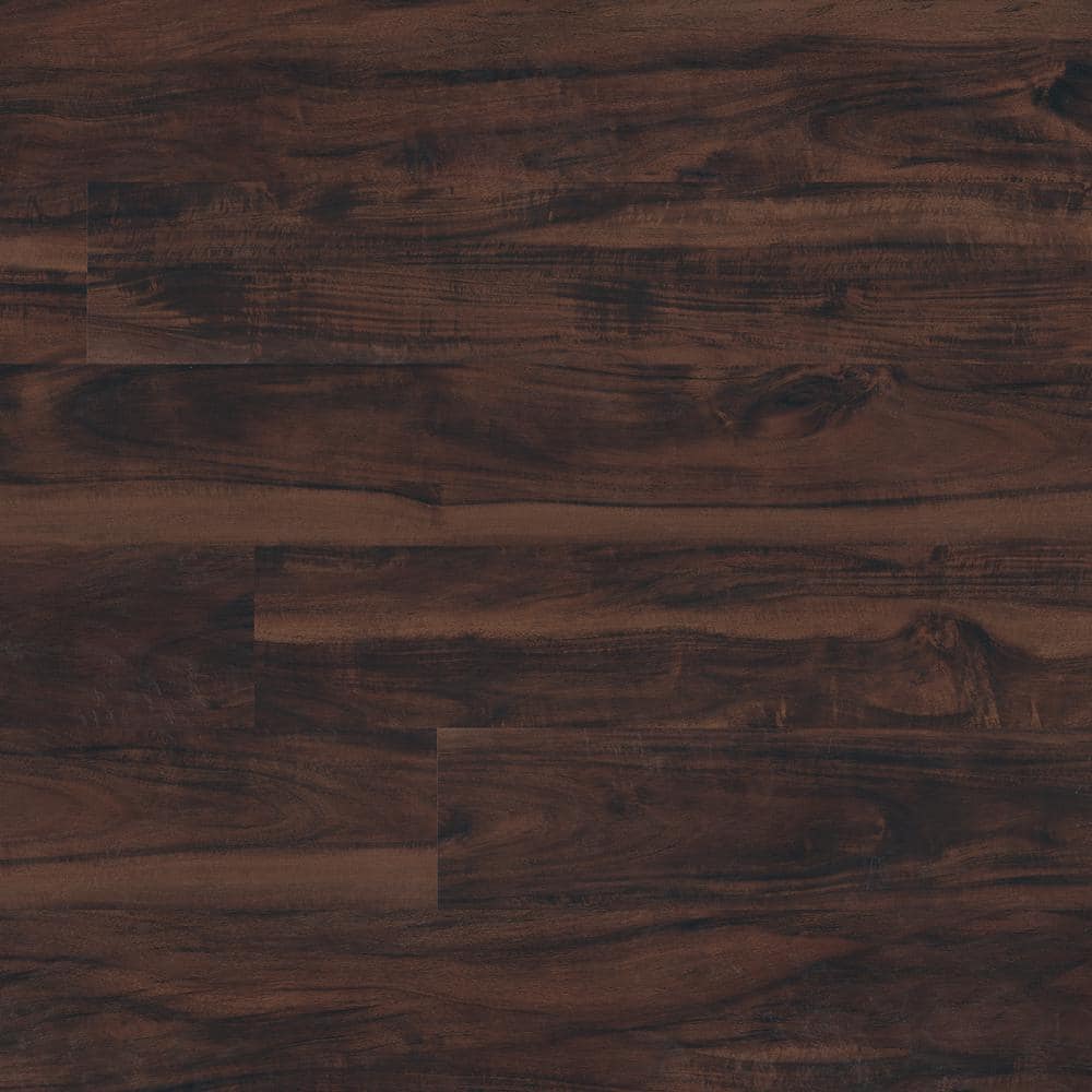 A&A Surfaces Aged Walnut 20 MIL x 7 in. x 48 in. Glue Down Waterproof ...