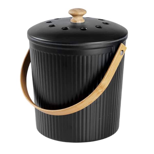 Justincity Compost Bin Kitchen Countertop 1 Gal. Food Waste Composter ...