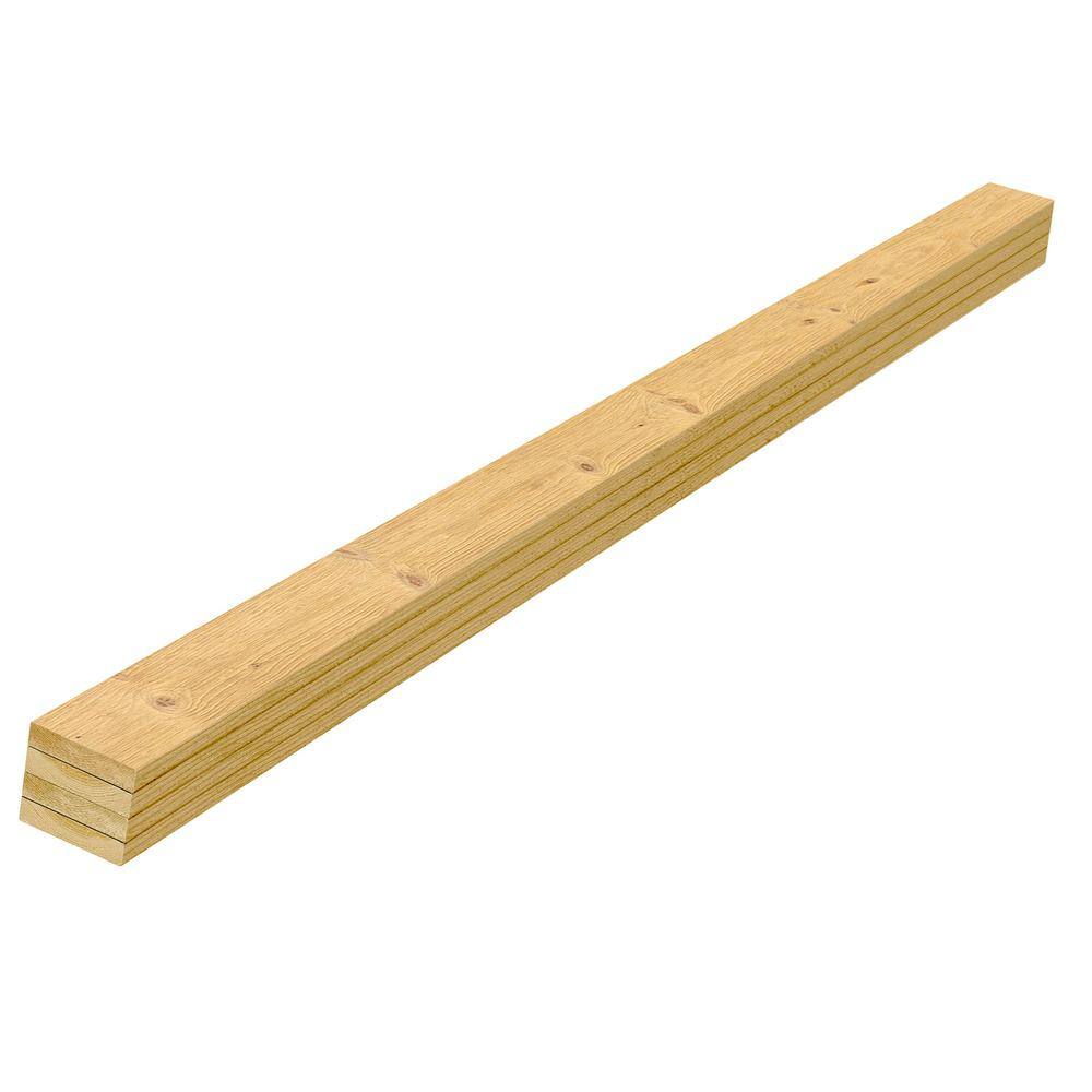 Edge 1 in. x 4 in. x 8 ft. Thermally Modified Natural Pine Square Edge ...