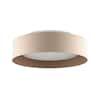 Bromi Design Lynch 15.75 in. 3-Light Sand and Tan Flush Mount Ceiling ...