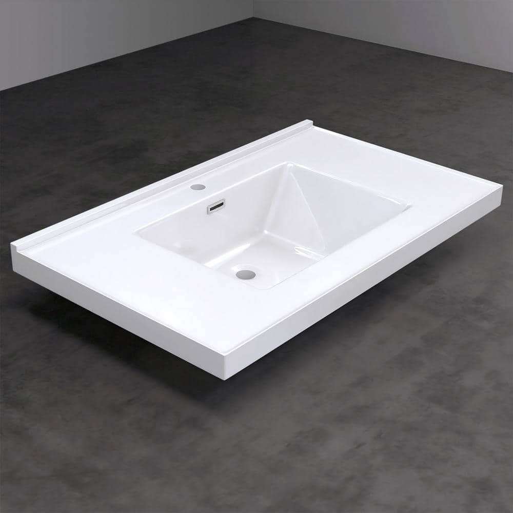 Have a question about NTQ 36 in. W. x 22 in. D Solid Surface Resin ...