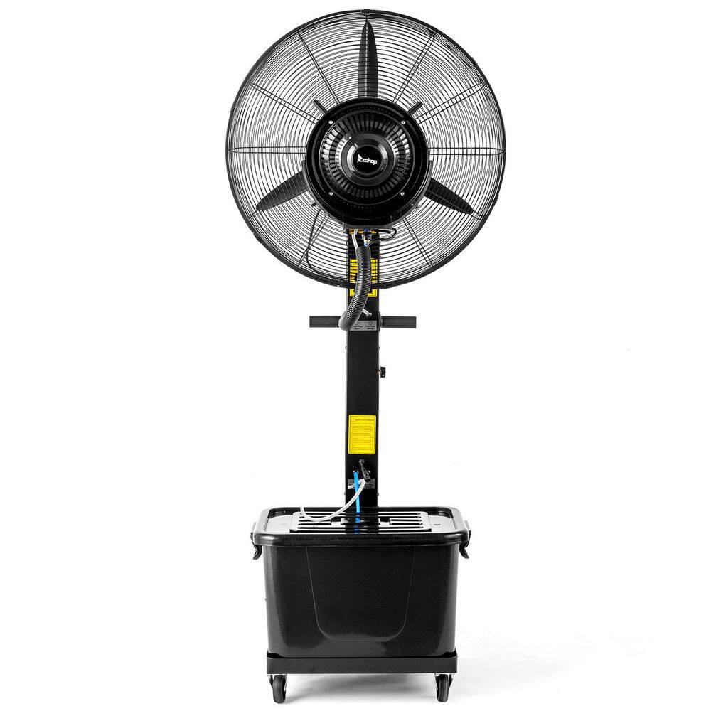 Karl home 30 in. 3 Fan Speeds Portable Misting Personal Fan in Black ...
