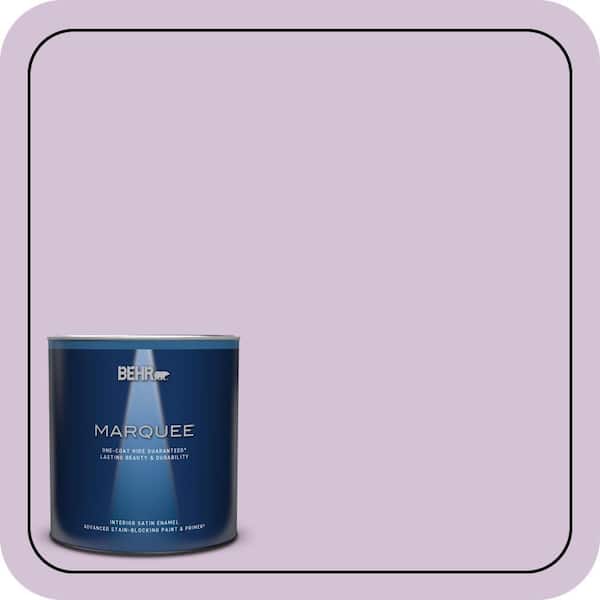 BEHR MARQUEE 1 qt. #M100-2 Seedless Grape Satin Enamel Interior Paint ...