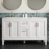 KOHLER Chesil 60in. Double Sink Freestanding White Bath Vanity with ...