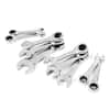 Husky Stubby Ratcheting SAE/MM Combination Wrench Set (10-Piece ...