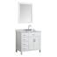 BEAUMONT DECOR Hampton 55 in. Bath Vanity in White with Marble Vanity ...