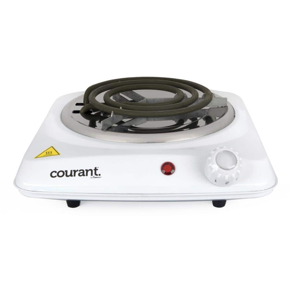 Courant Single Burner 5 in. White Hot Plate MCEB1100W974 - The Home Depot