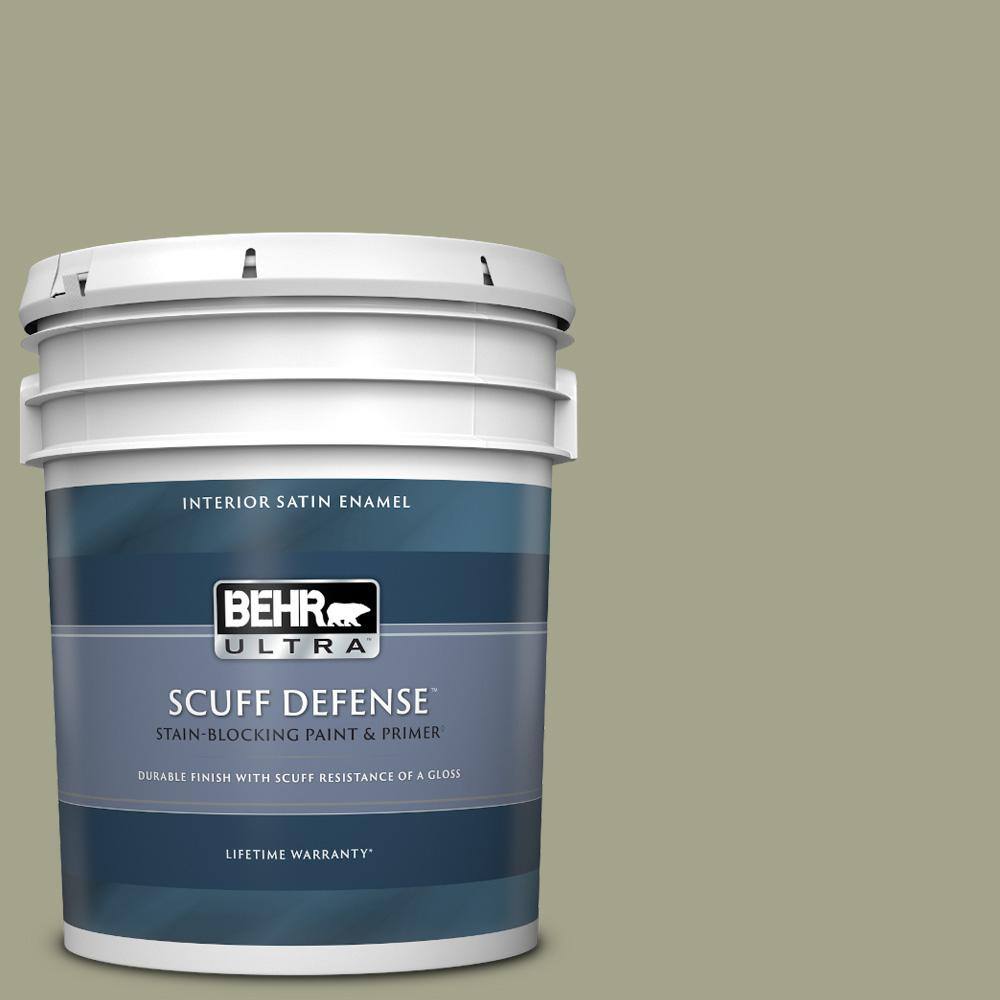 BEHR ULTRA 5 gal. #400F-5 Promenade Extra Durable Satin Enamel Interior ...