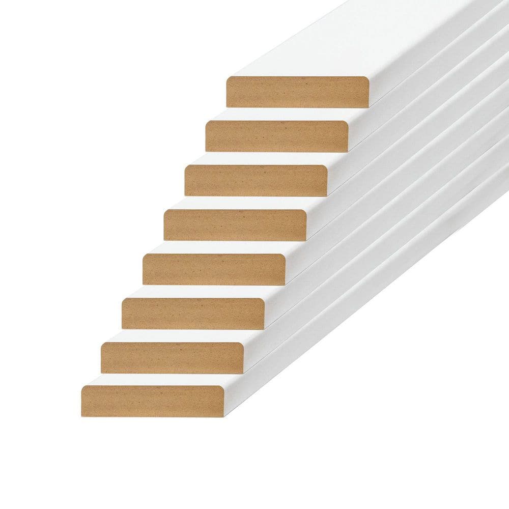 Builders Choice 11/16 in. x 2-1/2 in. x 8 ft. Primed MDF E2E Board (8 ...