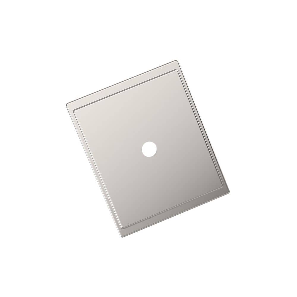 Amerock Maymont 1-5/8 in. Square Polished Nickel Knob Cabinet Backplate ...