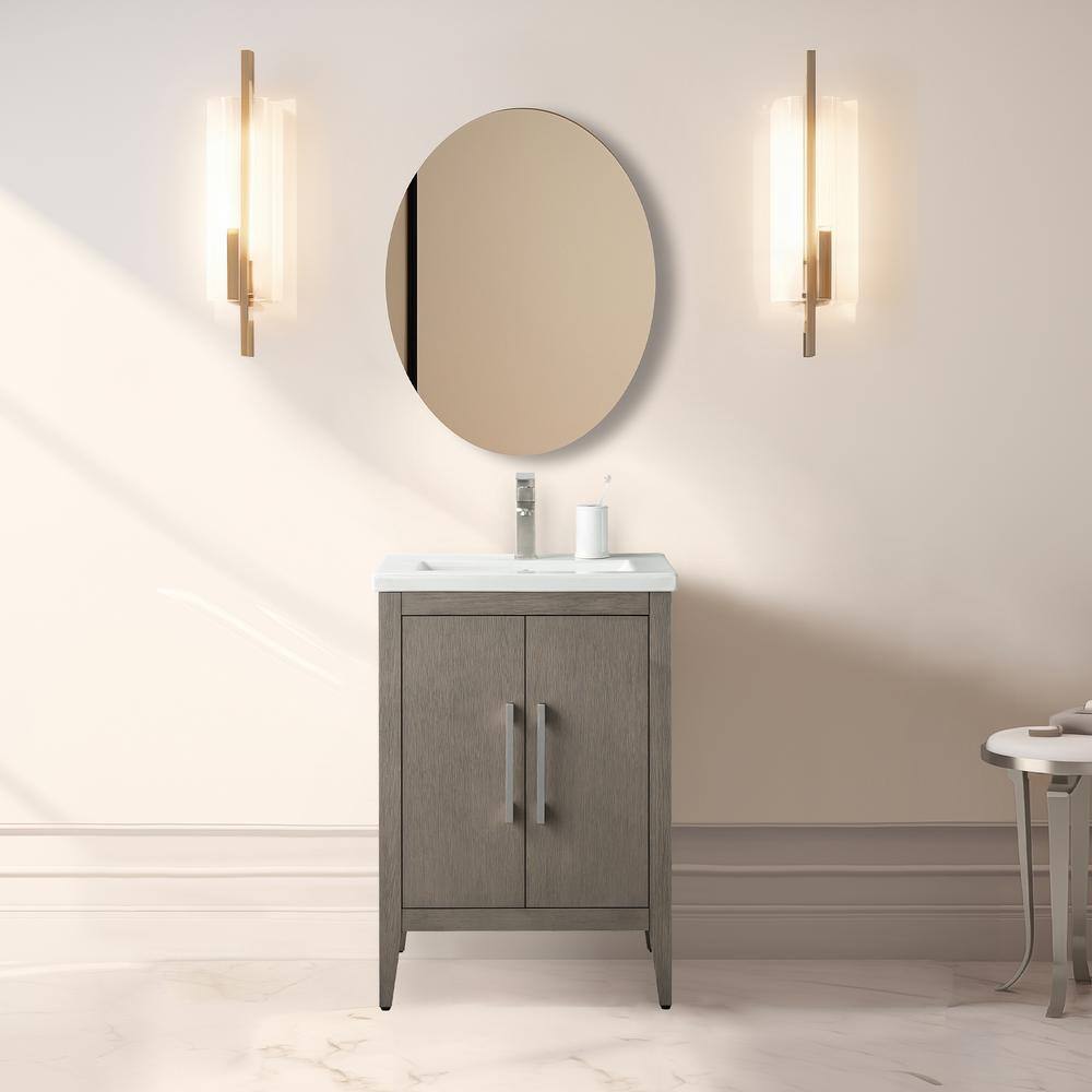 Reviews for Vanity Art 24 in. W x 18.5 in D x 34 in. H Single Sink ...