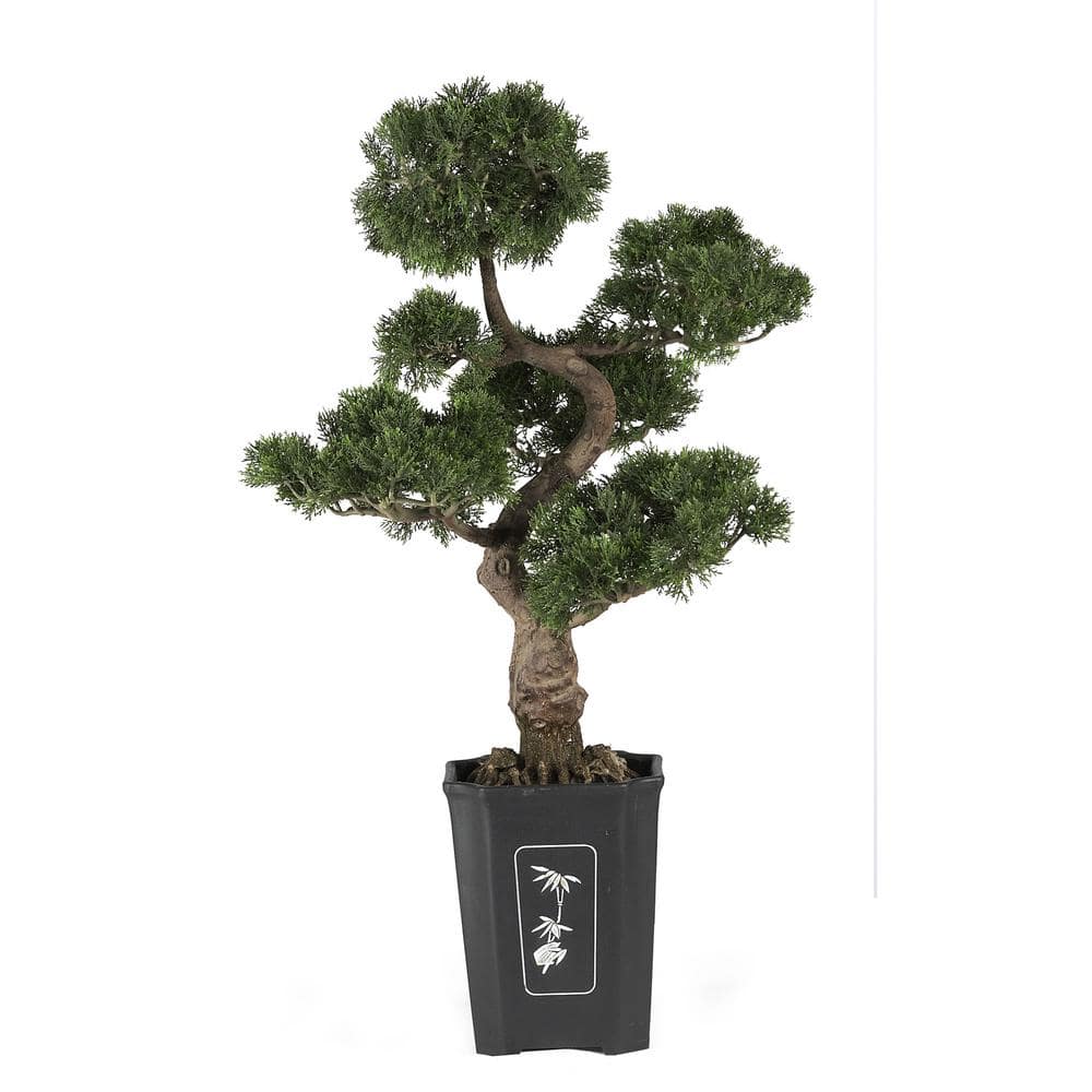 Nearly Natural 36 in. Artificial Cedar Bonsai Silk Plant 4100 - The ...
