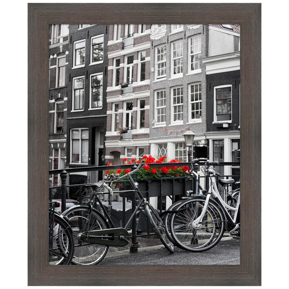 Amanti Art Hardwood Chocolate Narrow Wood Picture Frame Opening Size 16 ...