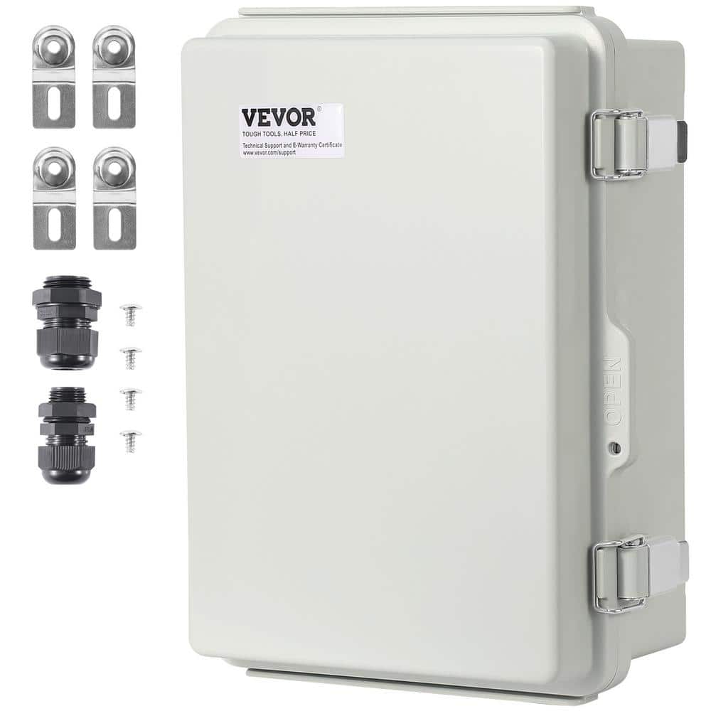 VEVOR Electrical Junction Box 16.93 x 12.99 x 7.09 in. ABS Plastic ...