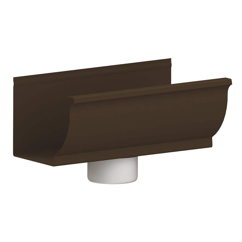 PEAK 5 in. Brown Gutter Drop Outlet 1387 - The Home Depot