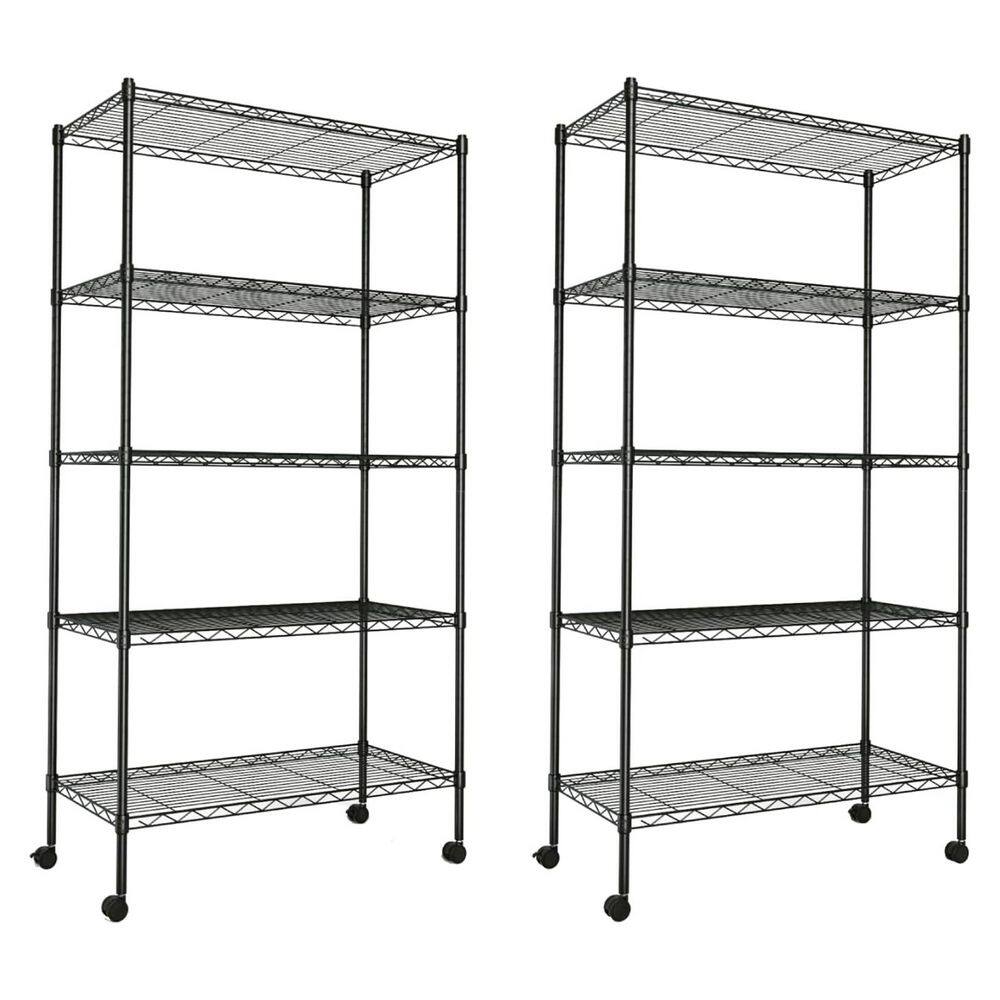 Otryad Heavy Duty 5-Shelf Storage Shelving Unit, 1250 lb. Loading ...