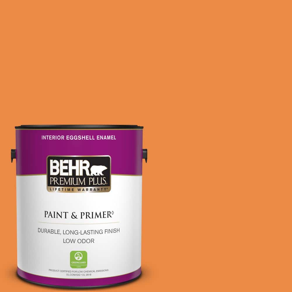 BEHR PREMIUM PLUS 1 gal. #P230-7 Acapulco Sun Eggshell Enamel Low Odor ...