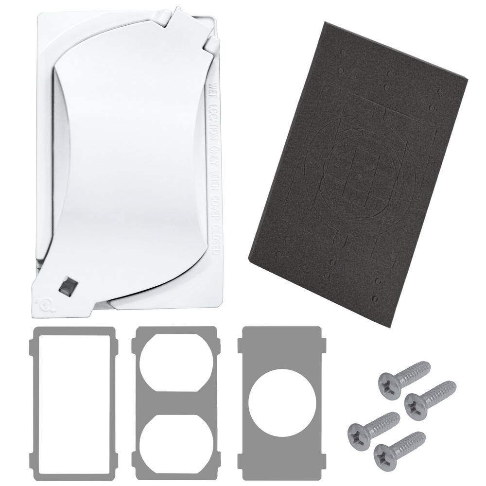 Commercial Electric 1-Gang Metal Weatherproof Universal Electrical ...