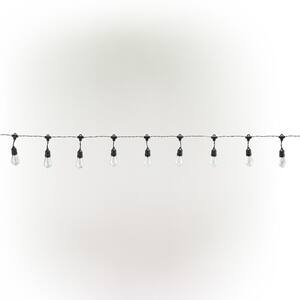 Alpine Corporation 93 in. Long 10 Edison Bulb String Lights with Timer ...