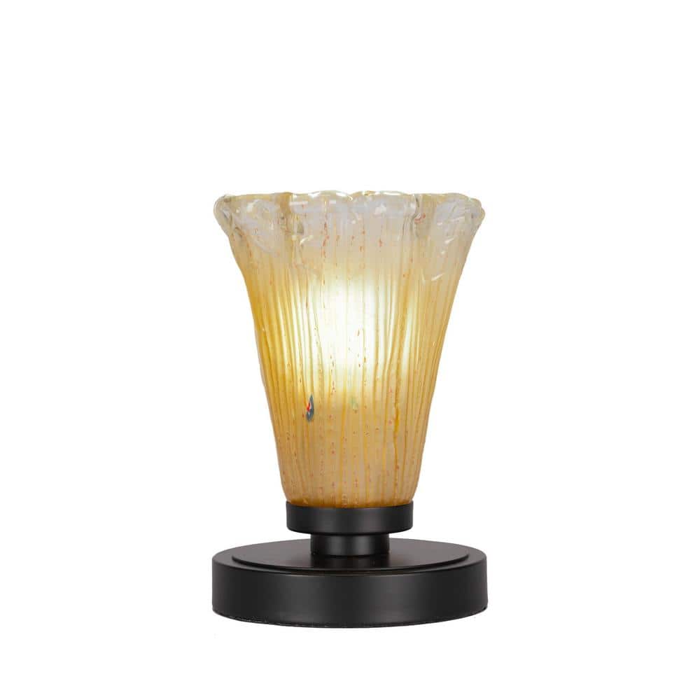 Quincy 8 in. Matte Black Accent Lamp with Glass Shade 5R1MB720 - The ...