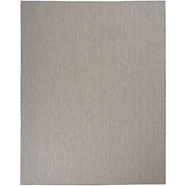 Nourison Courtyard Ivory/Charcoal 10 ft. x 14 ft. All-over design ...