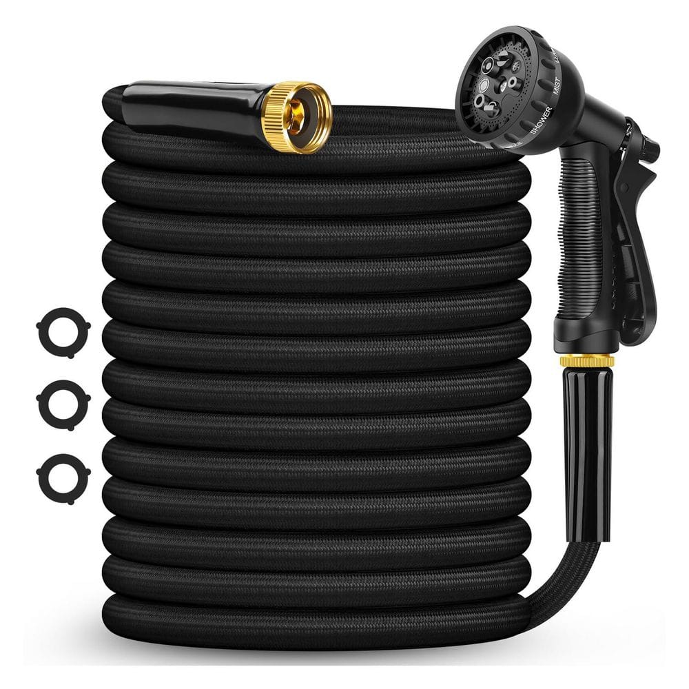 3/4 in. x 100 ft. Lightweight Garden Hose Non-Expanding Wear-Resistant ...