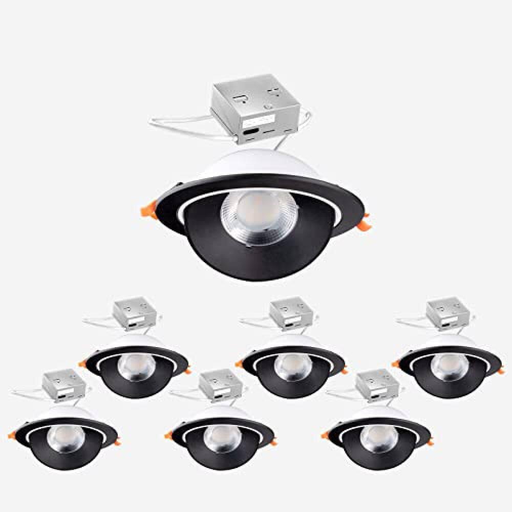 bulbeats 6 in. LED Black Adjustable Slim Canless Integrated LED ...