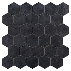 Ivy Hill Tile Mantis Black Gold 6 in. x 0.35 in. Matte Porcelain Floor ...
