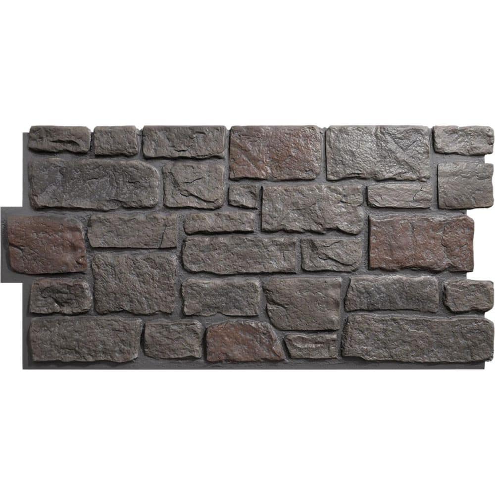Ekena Millwork EverStone Cobblestone Faux Stone Panel, 48"W x 23 3/4"H ...