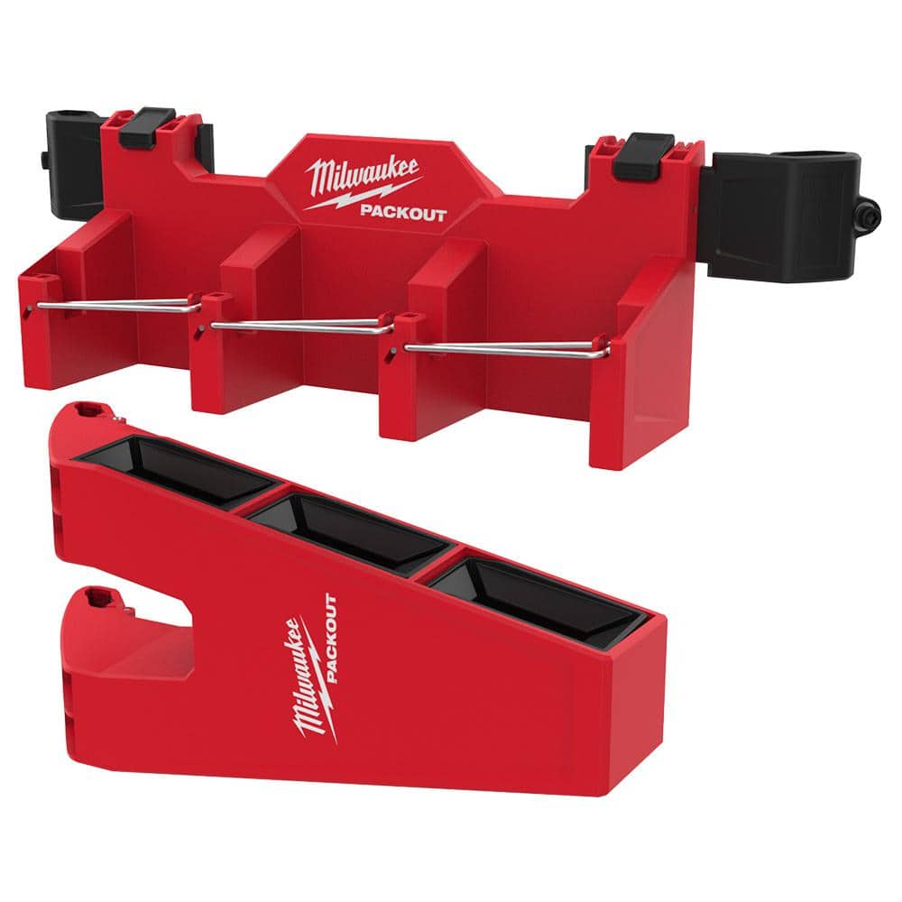 Milwaukee PACKOUT Long Tool Holder Tool Box Rack Attachment 48-22-8607 ...