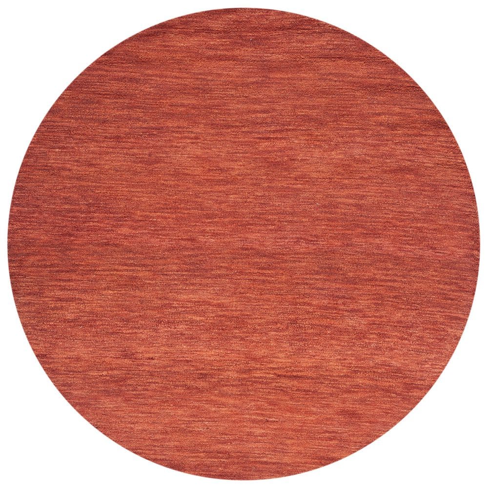 SAFAVIEH Metro Rust 6 ft. x 6 ft. Solid Color Gradient Round Area Rug ...