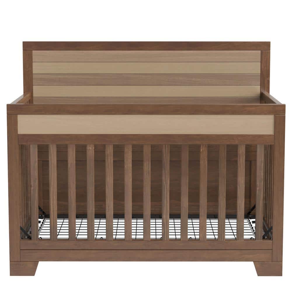 wetiny Brown Solid Wood Crib D-WF304220AAB-N701 - The Home Depot