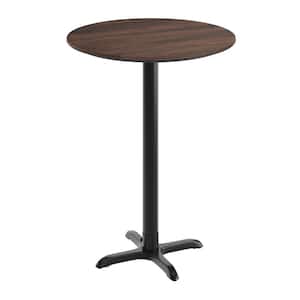 Carnegy Avenue Acadia 42 in. H Dark Brown/Black Base Round Tabletop ...